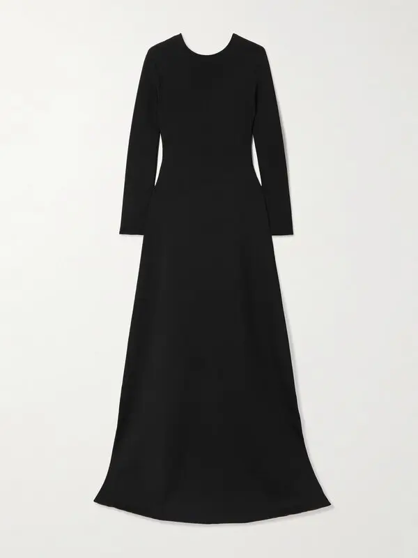 Bottega Veneta Compact Viscose Maxi Dress - Black