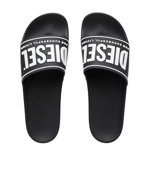 DIESEL® Sa-mayemi Cc Logo Embossed Pool Slides