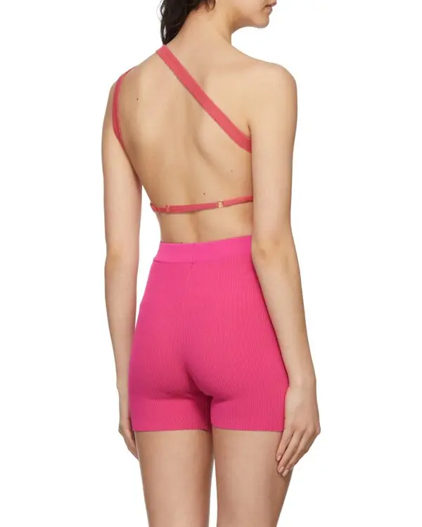Jacquemus Asymmetric Knitted Cropped Top