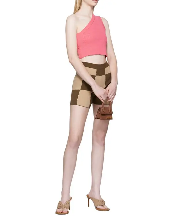 Jacquemus Asymmetric Knitted Cropped Top