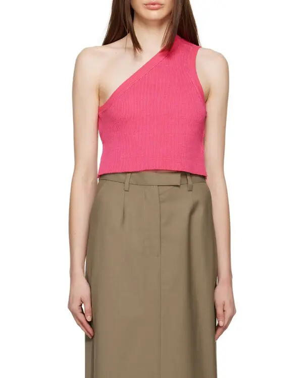 Jacquemus Asymmetric Knitted Cropped Top