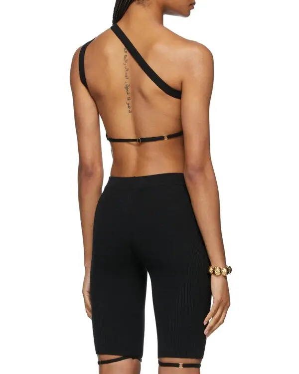 Jacquemus Asymmetric Knitted Crop Top