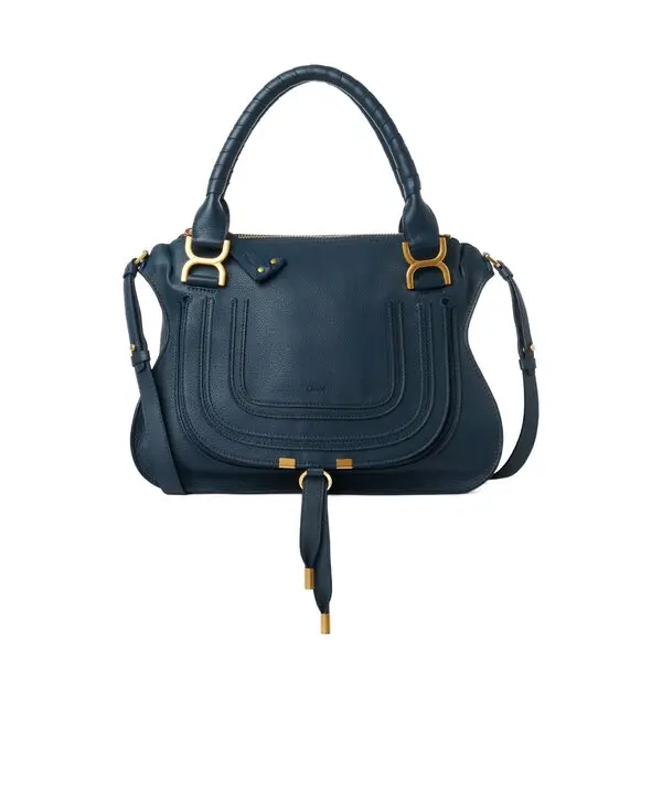 Chloé Logo Shoulder Bag - Tapestry Blue