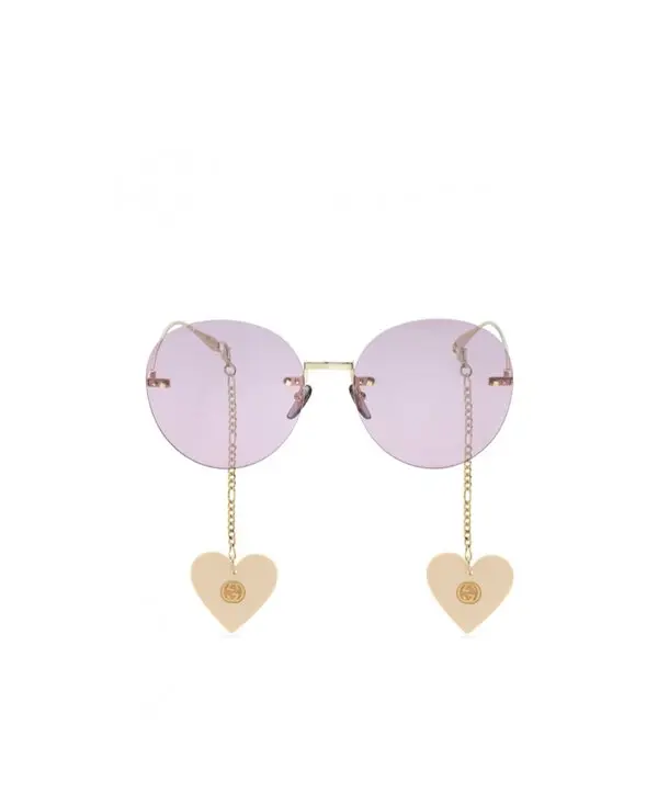 Gucci Round Frame Sunglasses - Purple