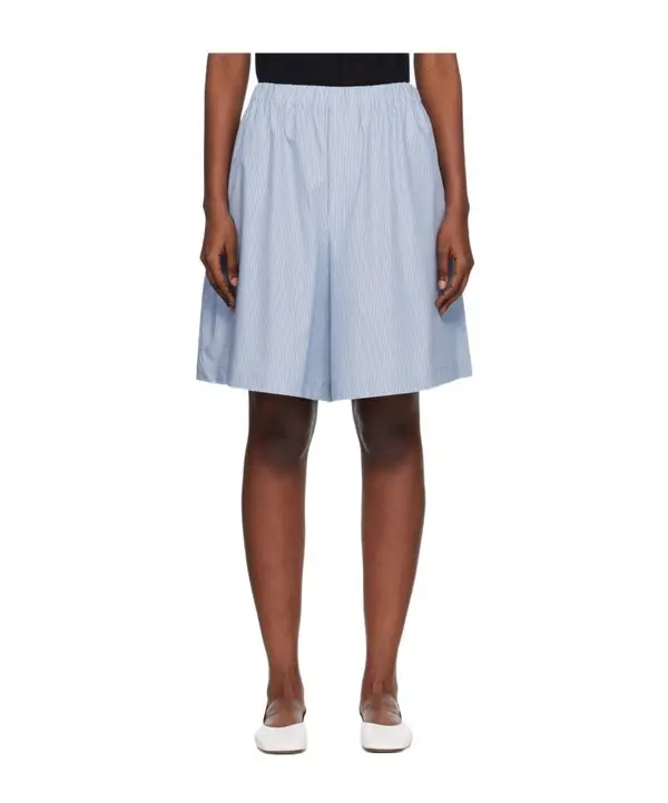BASERANGE Striped Elasticated-waistband Shorts