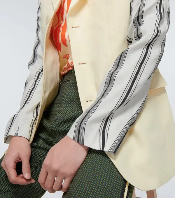 WALES BONNER Malick Cotton And Linen Blazer