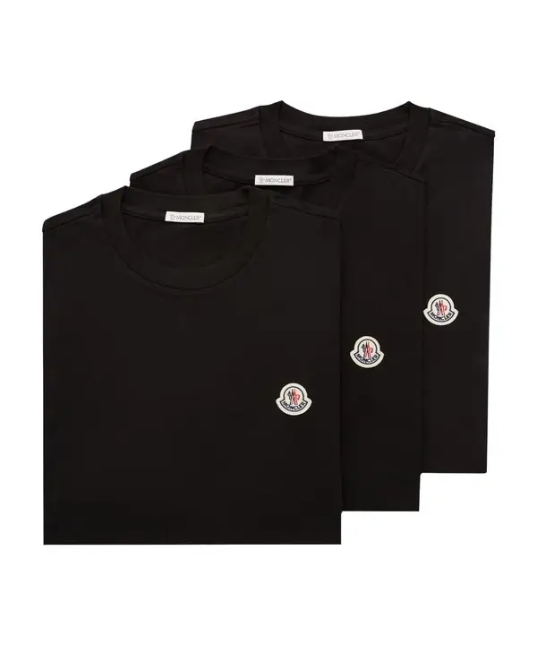 Moncler Pack Of Three Crewneck T-shirts - Black