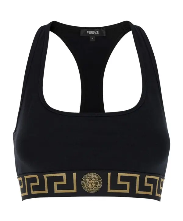 Versace Greca Border Scoop Neck Triangle Bra