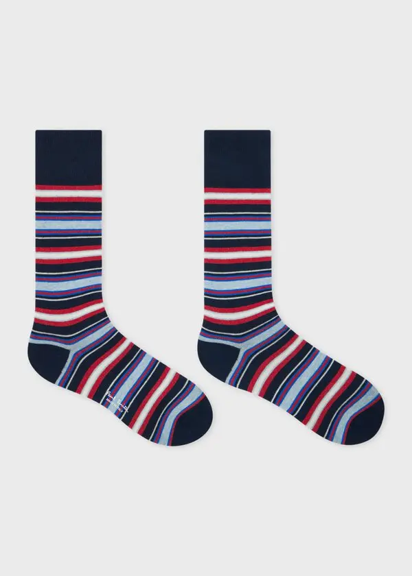 Paul Smith Striped Three Pack Of Socks