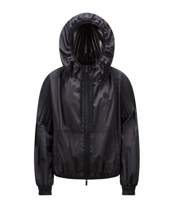 Moncler Auxonne Logo Patch Hooded Jacket - Black