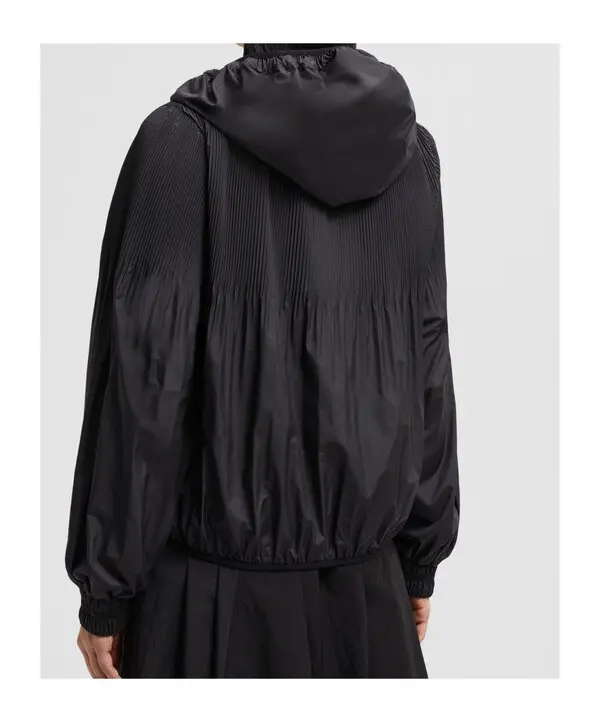 Moncler Auxonne Logo Patch Hooded Jacket - Black