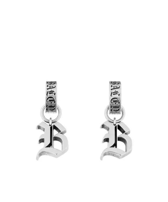 Balenciaga Logo Engraved Earrings