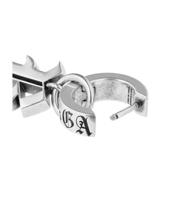 Balenciaga Logo Engraved Earrings