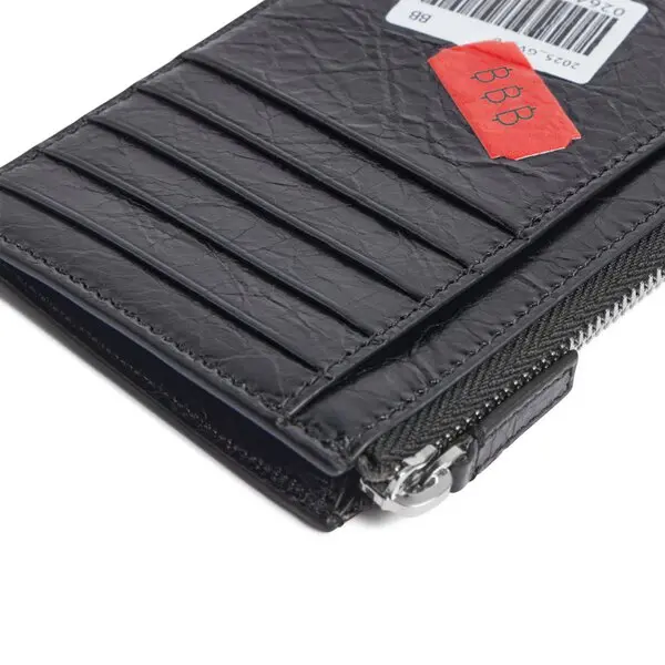 Balenciaga Stickers Printed Zipped Cardholder
