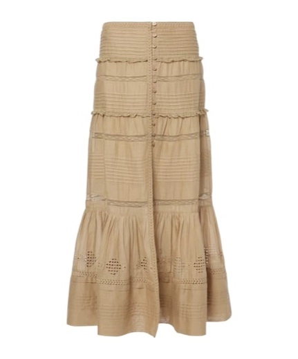 Isabel Marant Étoile Eyelet Maxi Skirt - Nude