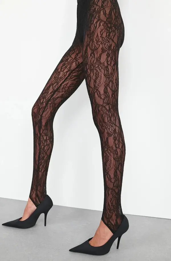 Wardrobe.NYC Lace Stirrup Leggings