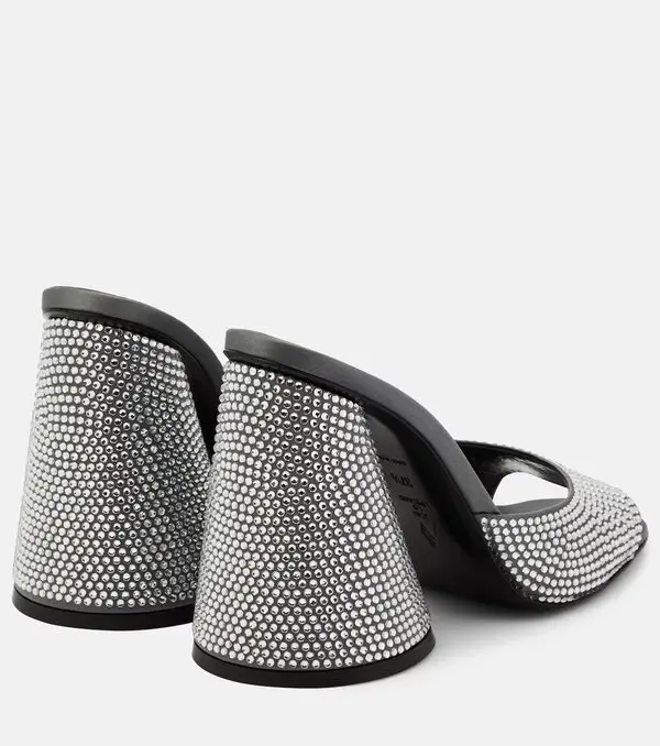 Attico Luz Crystal-embellished Leather High-heeled Sandals