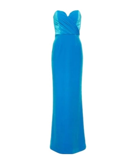 Rebecca Vallance Bernadette Velvet Gown - Blue