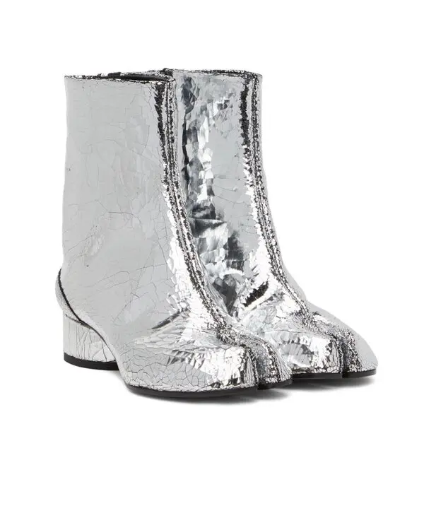 MAISON MARGIELA Tabi Mirror Split-toe Ankle Boots