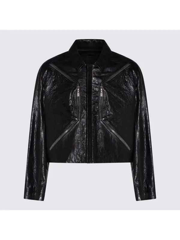 Rick Owens Textured Zip-detail Jacket - Black