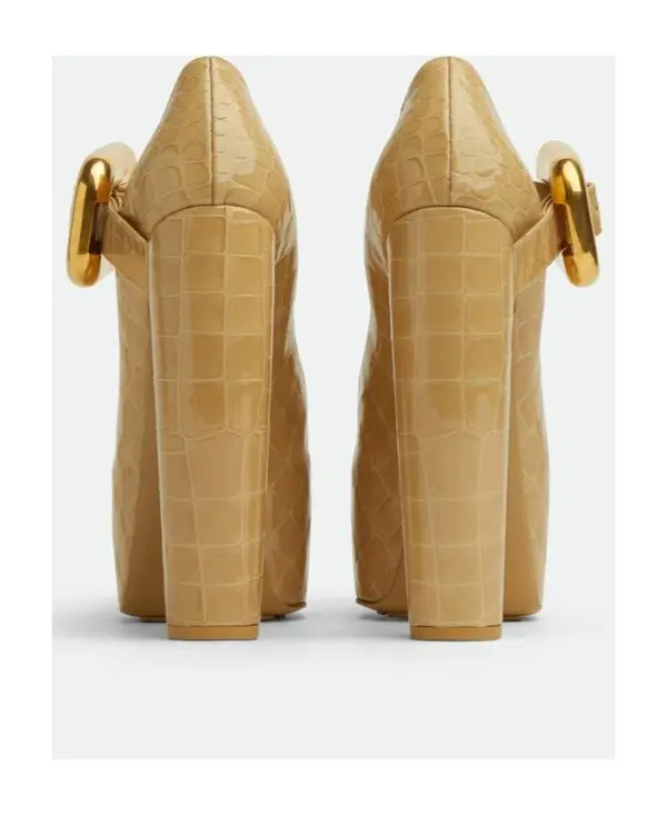 Bottega Veneta Logo Mary Jane Heels