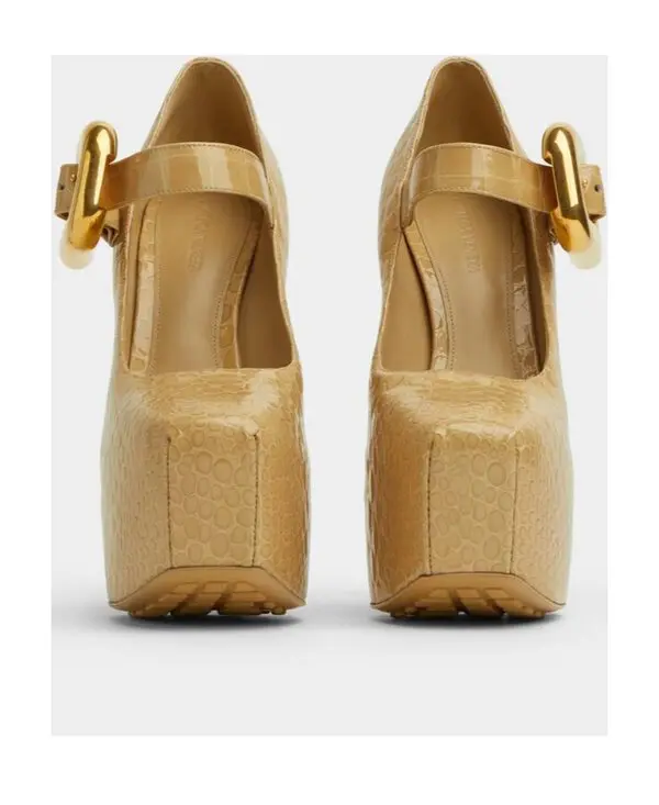 Bottega Veneta Logo Mary Jane Heels