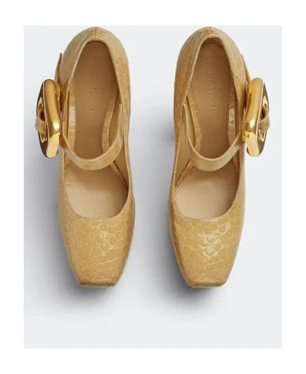 Bottega Veneta Logo Mary Jane Heels