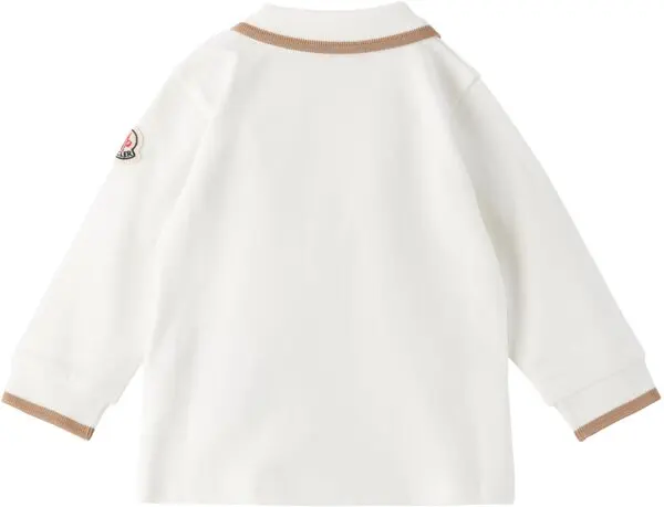 Moncler Teddy Bear Embroidered Long-sleeved Polo Shirt