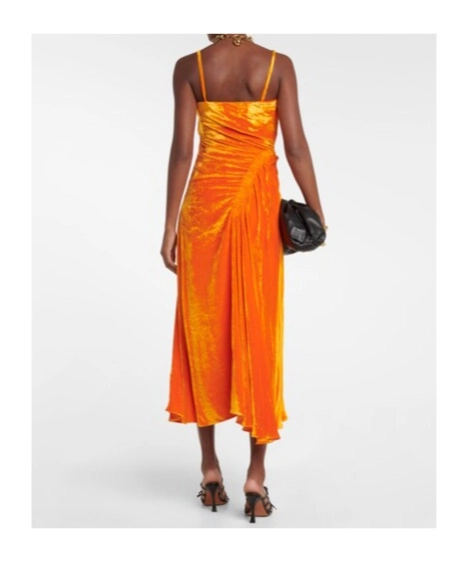 Proenza Schouler Ruched Velvet Midi Dress