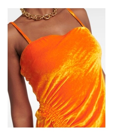 Proenza Schouler Ruched Velvet Midi Dress