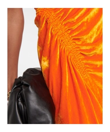 Proenza Schouler Ruched Velvet Midi Dress