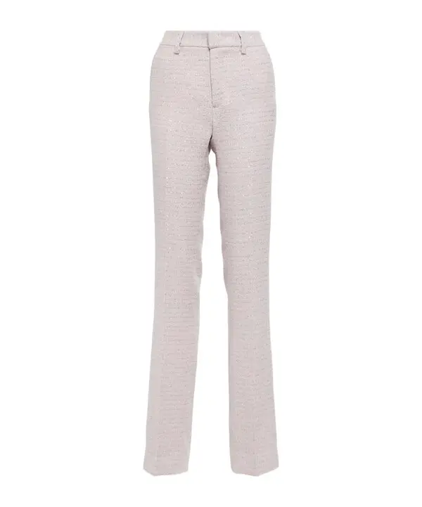 Alessandra Rich Sequined Mid-rise Straight Pants