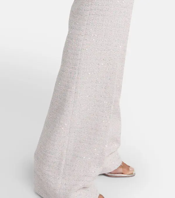 Alessandra Rich Sequined Mid-rise Straight Pants