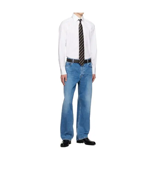 TOM FORD Striped Tie - Brown