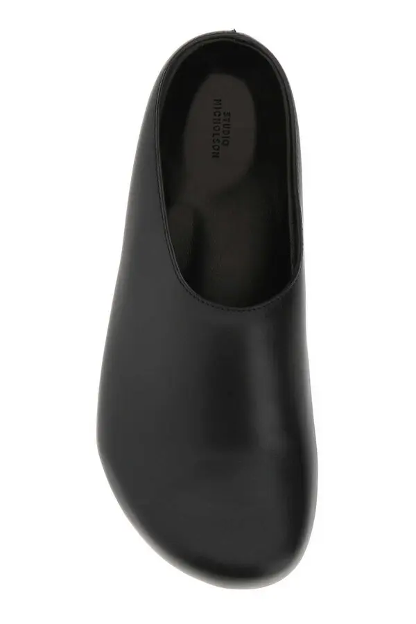 Studio Nicholson Round-toe Leather Slippers