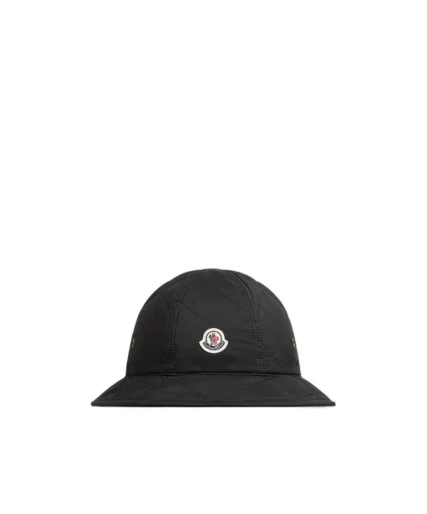 Moncler Quilted Logo Patch Bucket Hat