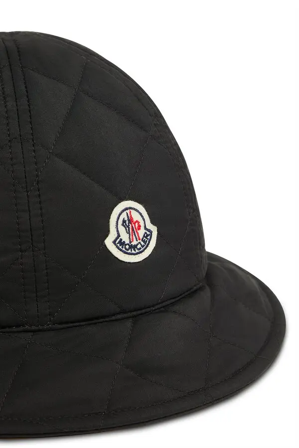 Moncler Quilted Logo Patch Bucket Hat