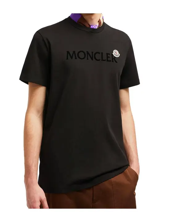 Moncler Flocked Logo Crewneck T-shirt