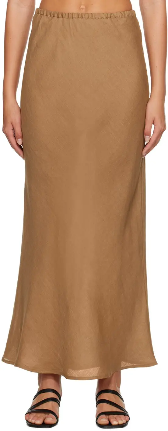 BASERANGE Dydine Linen Maxi Skirt