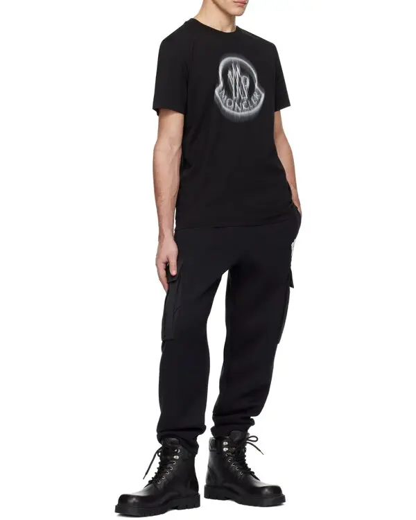 Moncler Gradient Logo Printed Crewneck T-shirt