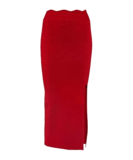 Galvan Delia Scalloped Midi Skirt