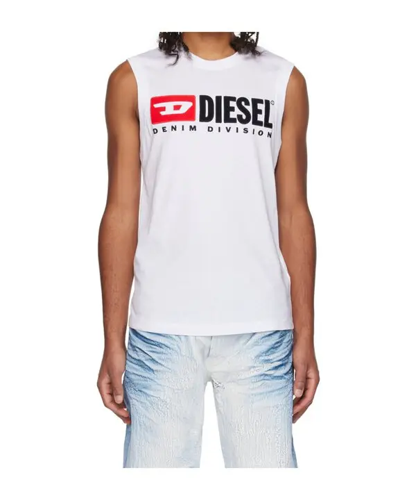 DIESEL® T-isco-div Logo Printed Tank Top