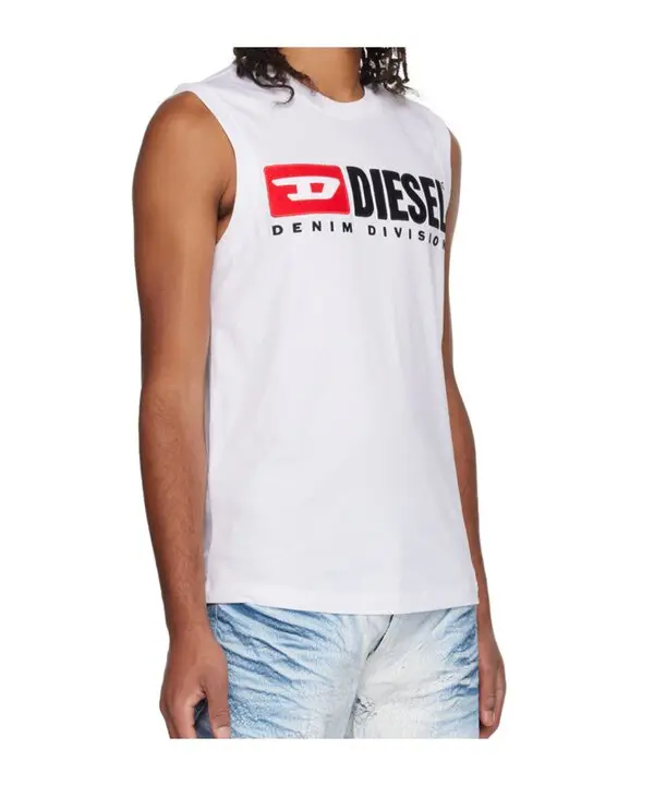 DIESEL® T-isco-div Logo Printed Tank Top