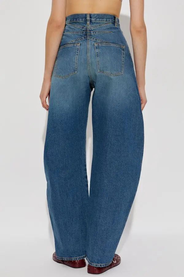 Alaïa High Waist Barrel Leg Jeans