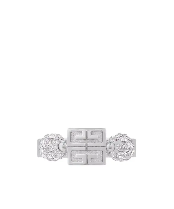 Givenchy 4g Ring In Metal With Crystals