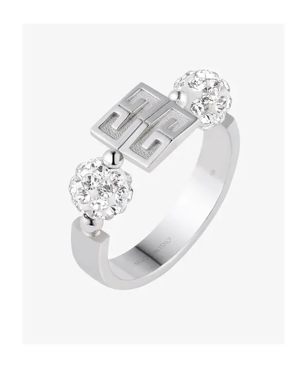 Givenchy 4g Ring In Metal With Crystals