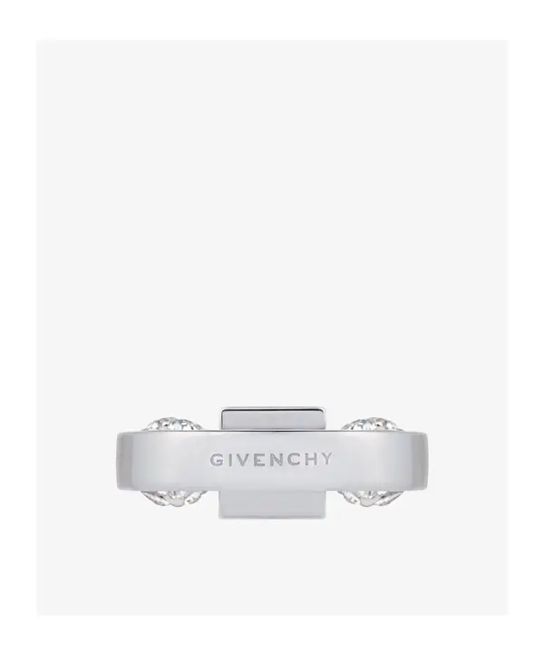 Givenchy 4g Ring In Metal With Crystals