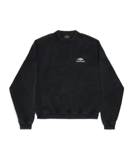 Balenciaga Logo Embroidered Crewneck Sweatshirt