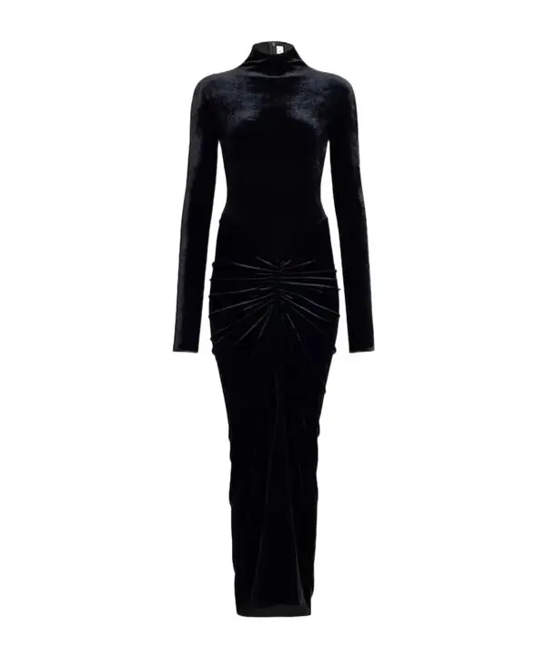 Alaïa Draped Velvet Dress
