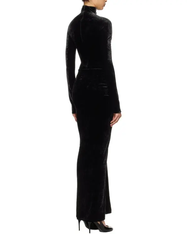 Alaïa Draped Velvet Dress